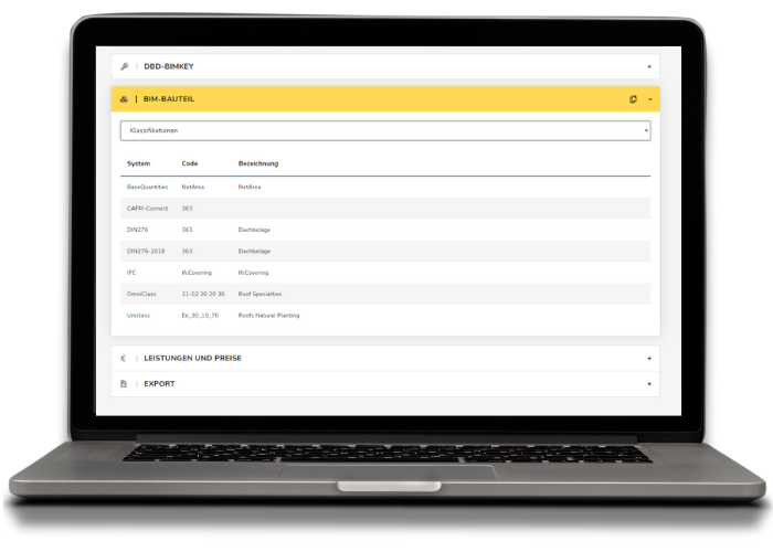 BIM-Portal Bauteile - für Kostenplanung und Kalkulation
